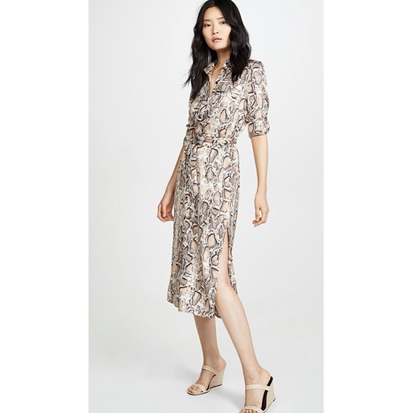 BB Dakota | Dresses | Bb Dakota Python Print Midi Shirtdress | Poshmark